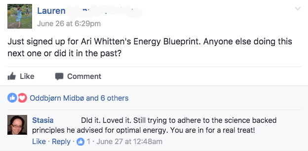 Reviews/Testimonials - The Energy Blueprint